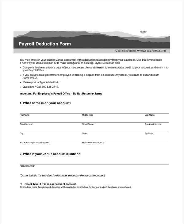 Employee Uniform Deduction Form