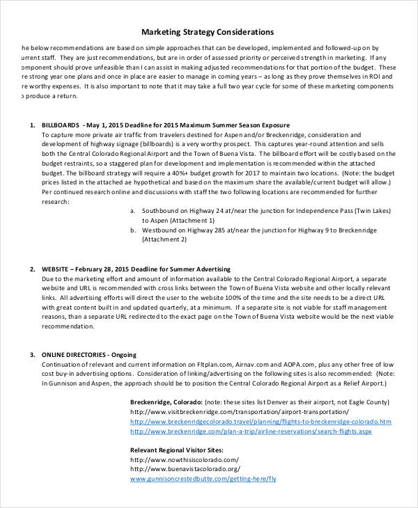 Strategy Report Template 10 Free PDF Documents Download
