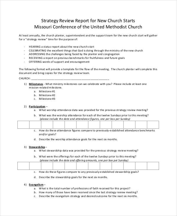 Strategy Report Template - 10+ Free PDF Documents Download