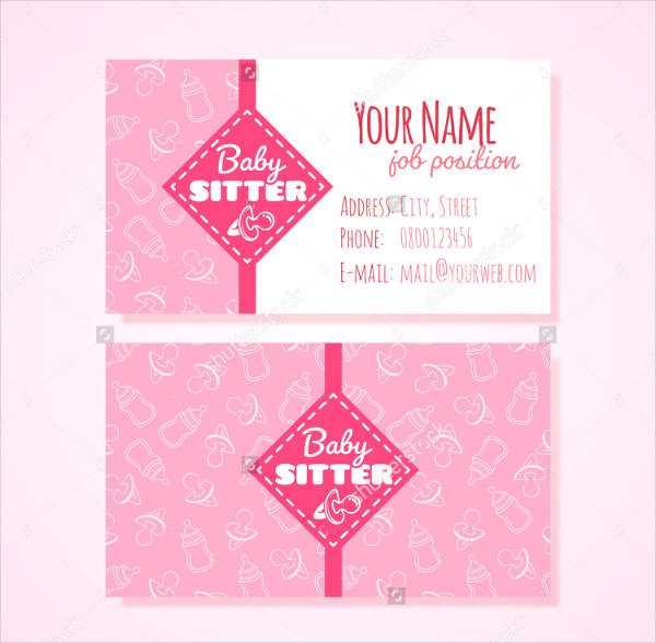 Babysitting Business Cards Template Free Printable Printable Templates