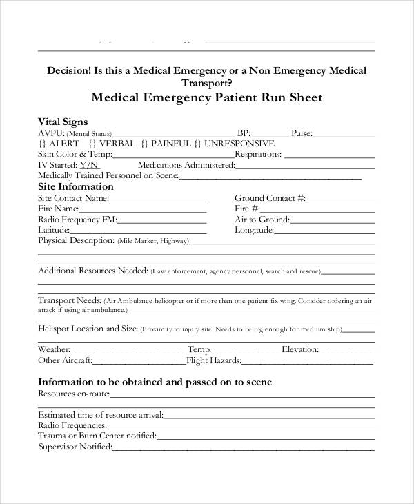 Run Sheet Template - 11+ Free Sample, Example, Format