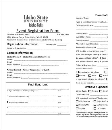 14+ Printable Registration Form Templates - PDF, DOC