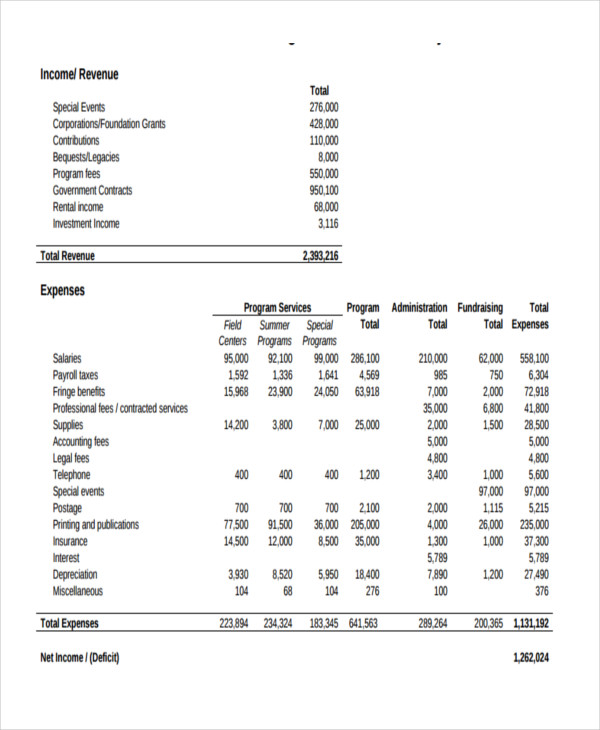 12 Sample Company Budget Templates Word PDF Docs Free Premium 