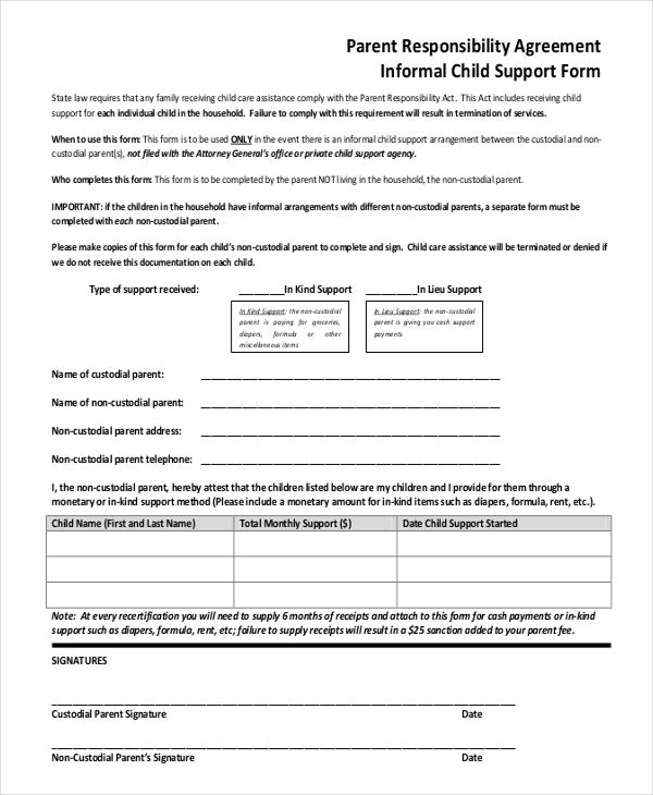 15+ Child Support Agreement Templates - PDF, DOC