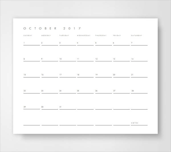 Week Calendar Template - 6+ Free Sample, Example, Format