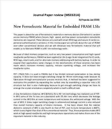 Journal Paper Template - 7+ Free Word, PDF, PSD Documents Download