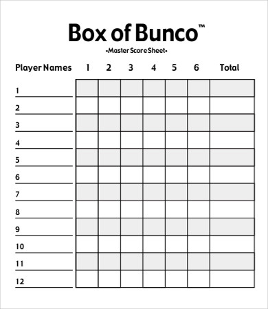 Score Sheet Template - 29+ Free Word, PDF Documents Download