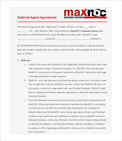 10+ Referral Agreement Templates - Free PDF, Word Documents Download