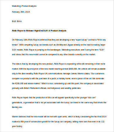 10+ Product Analysis Templates - Word, PDF, Google Docs, Apple Pages