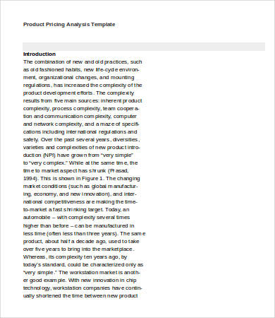 10+ Product Analysis Templates - Word, PDF, Google Docs, Apple Pages