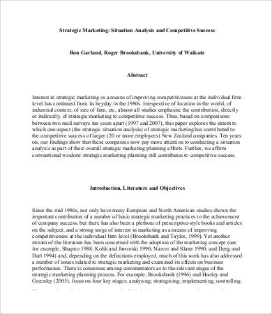 13+ Sample Situation Analysis Templates - PDF, Word