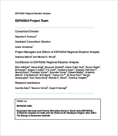 13+ Sample Situation Analysis Templates - PDF, Word