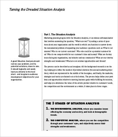 13+ Sample Situation Analysis Templates - PDF, Word