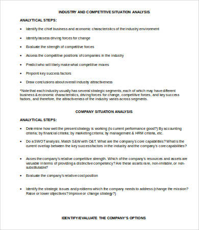 13+ Sample Situation Analysis Templates - PDF, Word