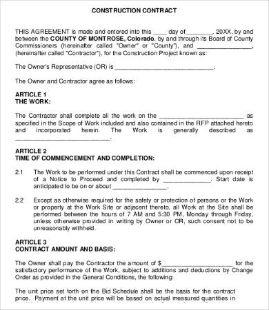 Work Agreement Template - 37+ Free Word, PDF Documents Download