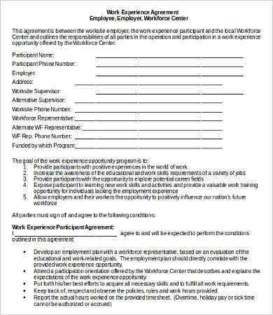 Work Agreement Template - 37+ Free Word, PDF Documents Download