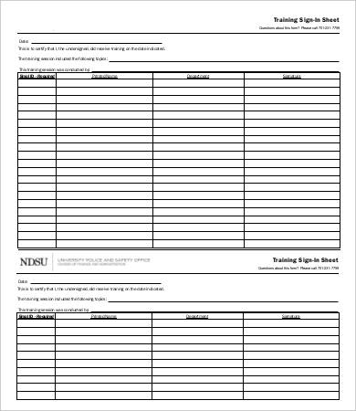Training Sign In Sheet Template - 16+ Free Word, PDF Documents Download