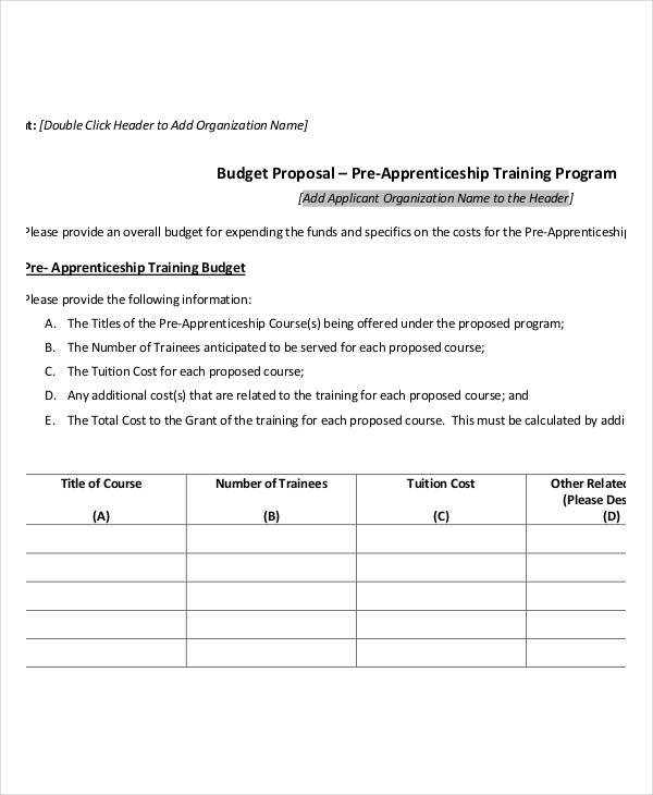 Program Budget Template - 10+ Sample, Examples