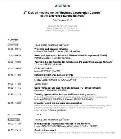 Kickoff Meeting Agenda Template - 9+ Free Sample, Example, Format