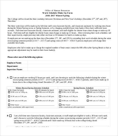 Office Schedule Template - 10+ Free Word, PDF Documents Download