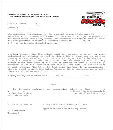 Lien Release Form - 8+ Free Word, PDF Documents Download