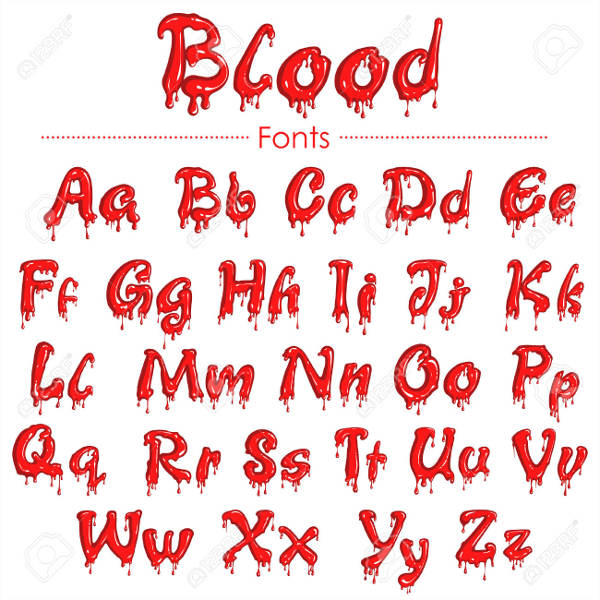 9+ Blood Fonts