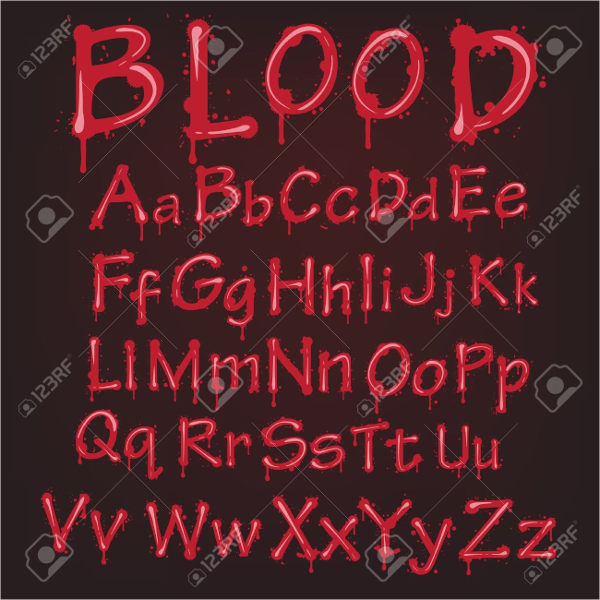 9+ Blood Fonts