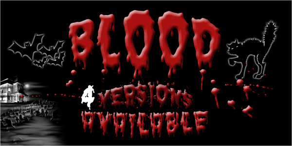 9+ Blood Fonts