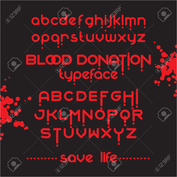 9+ Blood Fonts