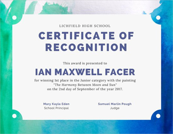 Art Award Certificate 14 PSD PDF Word AI InDesign Format Download