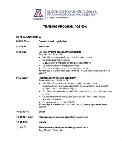 Program Agenda Template - 8+ Free Word, PDF Documents Download