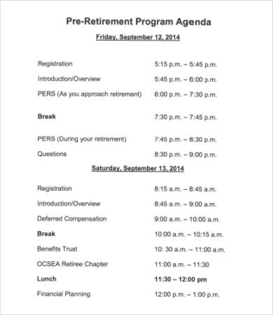 Program Agenda Template - 8+ Free Word, PDF Documents Download