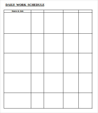 Daily Schedule Template Word - 10+ Free Sample, Example, Format