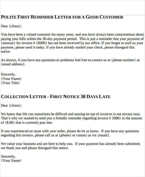 Payment Reminder E mails