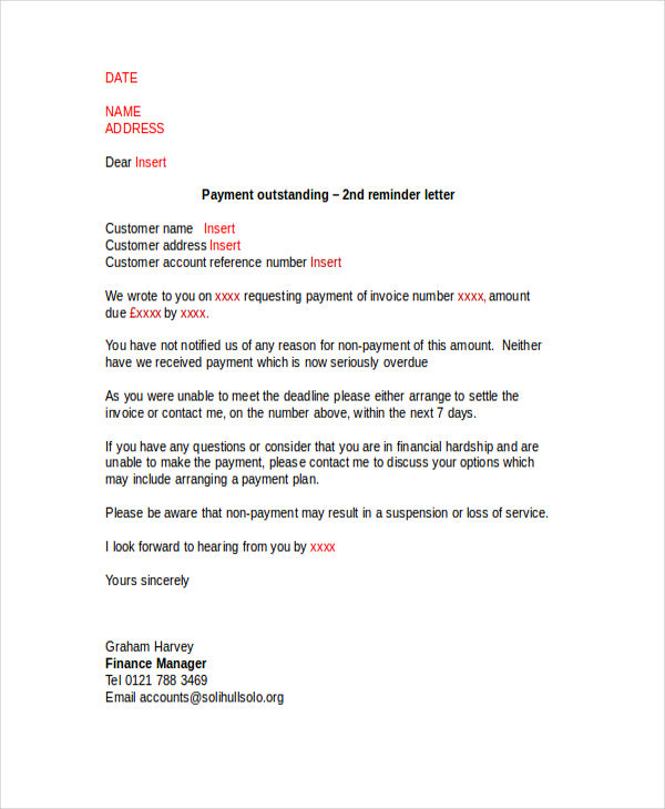 Payment Reminder E mails