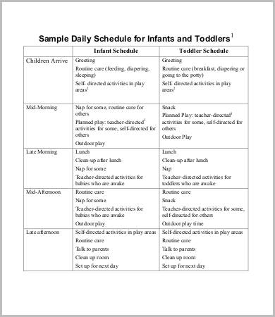 Baby Schedule - 7+ Free Word, Excel, PDF Documents Download