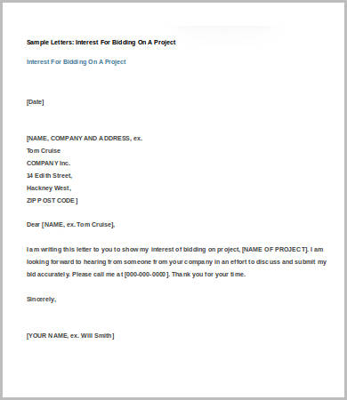 Letter Of Interest Format - 12+ Free Word, PDF Documents Download