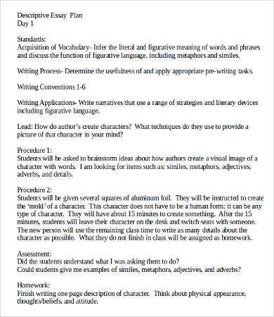Descriptive Essay Template - 8+ Free Word, PDF Documents Download