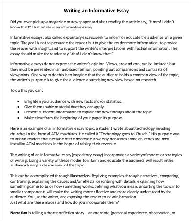 Informative Essay Template - 7+ Free Word, Pdf Documents Download
