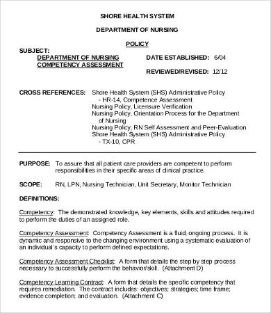 Competency Assessment Templates - 9+ Free Word, PDF Documents Download