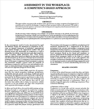 Competency Assessment Templates - 9+ Free Word, PDF Documents Download