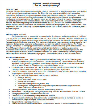 15+ Manager Job Description Templates - PDF, DOC