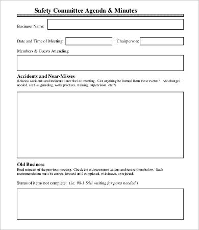 Committee Minutes Template - 9+ Free Word, PDF Documents Download