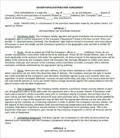 FREE 11+ Reseller Agreement Templates in Google Docs | MS Word | Pages ...