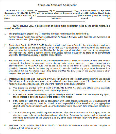 FREE 11+ Reseller Agreement Templates in Google Docs | MS Word | Pages ...