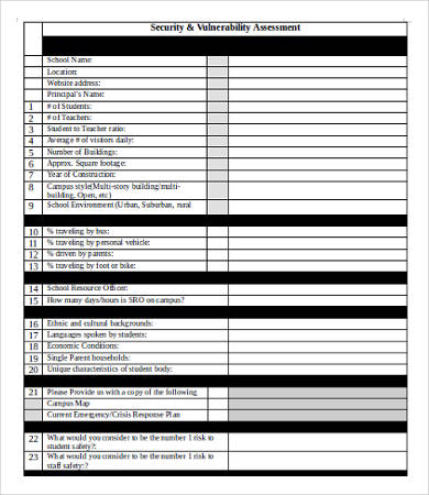 Security Assessment Template - 9+ Free Word, PDF Documents Download