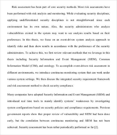 Security Assessment Template - 9+ Free Word, PDF Documents Download