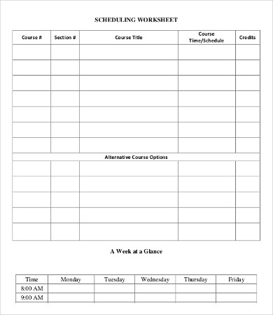 Student Schedule Template - 12+ Free PDF, Word Documents Download