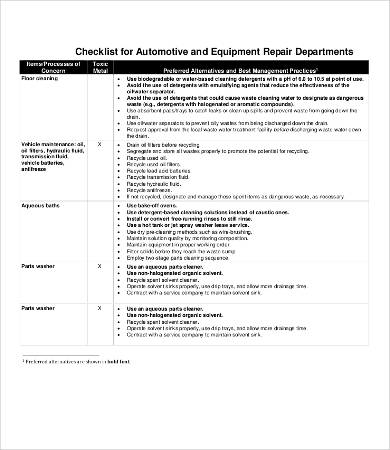 Equipment Checklist Template - 18+ Word, PDF Documents Download