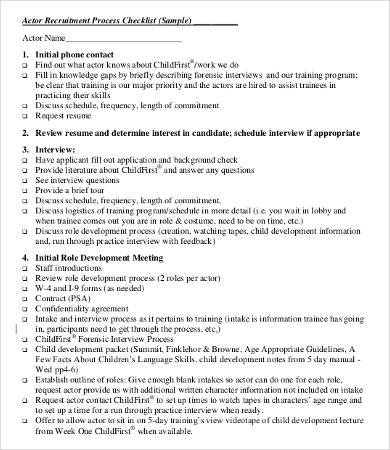 Process Checklist Template -10+ Free Word, PDF Documents Download